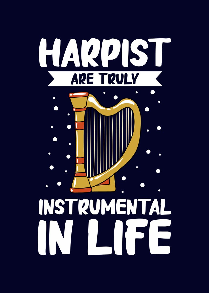 'Harp Player Harp Music' Poster, picture, metal print, paint by MzumO ...
