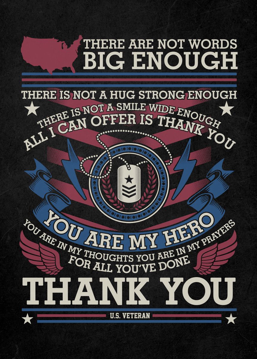 'Veteran Military Quote' Poster by Art Quote | Displate