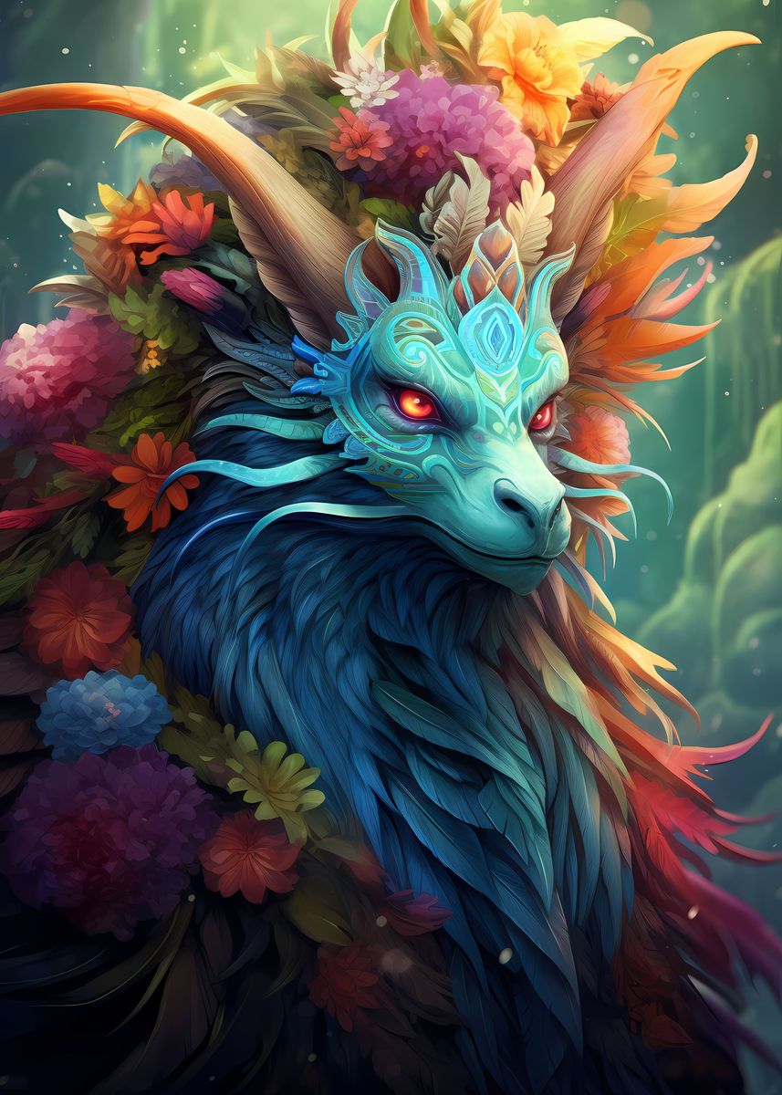 'Mythical Fantasy Creature' Poster, picture, metal print, paint by ...