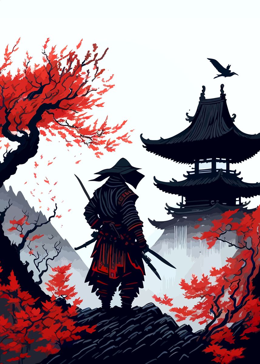 'Exciting Ninja Art' Poster, picture, metal print, paint by DREAM ART ...