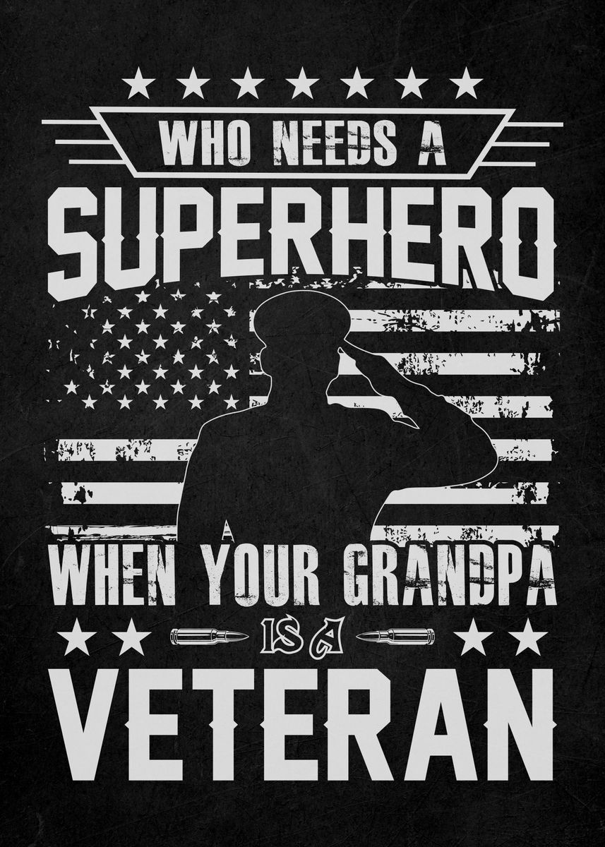'Veteran Military Quote' Poster, picture, metal print, paint by Art ...