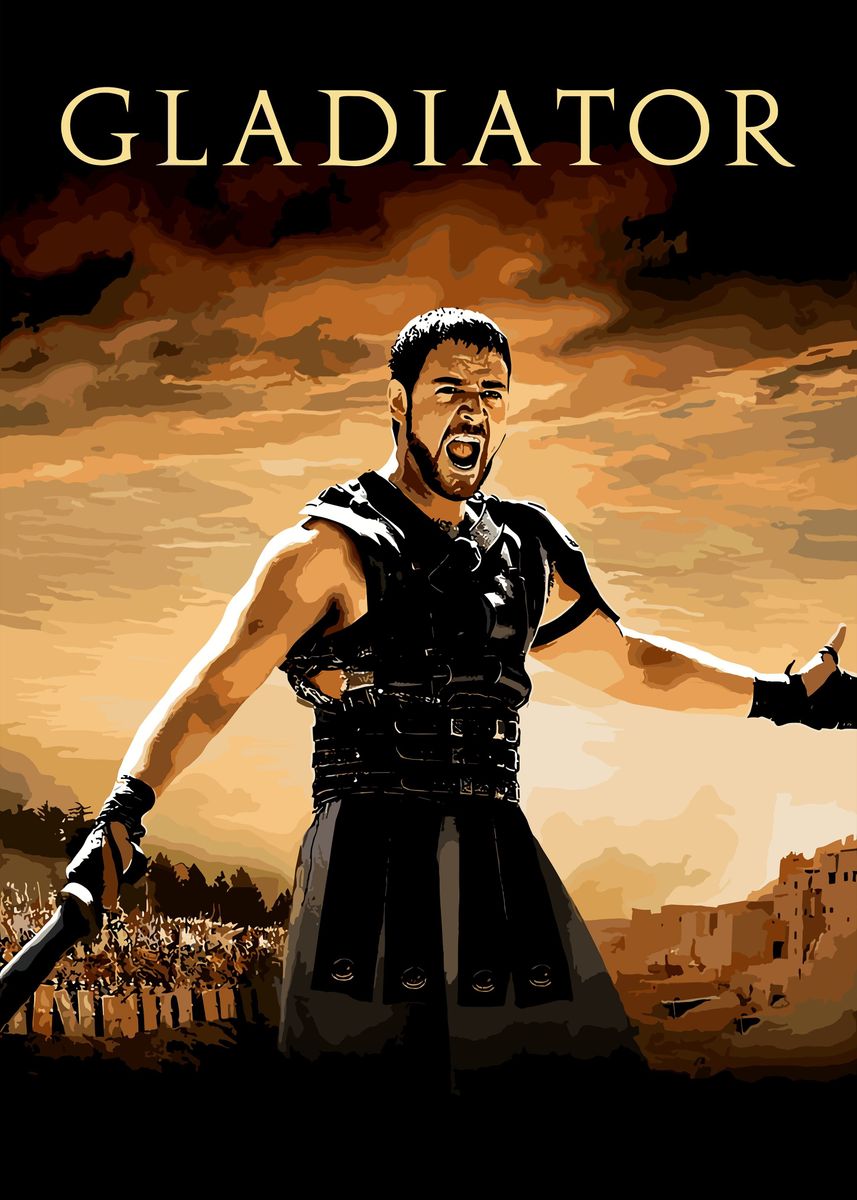 'Gladiator' Poster, picture, metal print, paint by Dickie77 | Displate