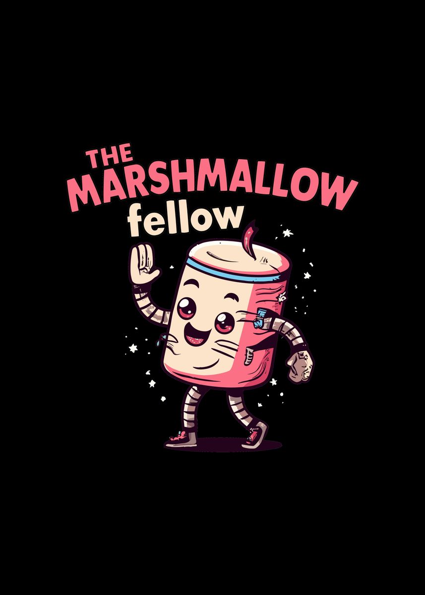 'The marshmallow fellow' Poster, picture, metal print, paint by ...