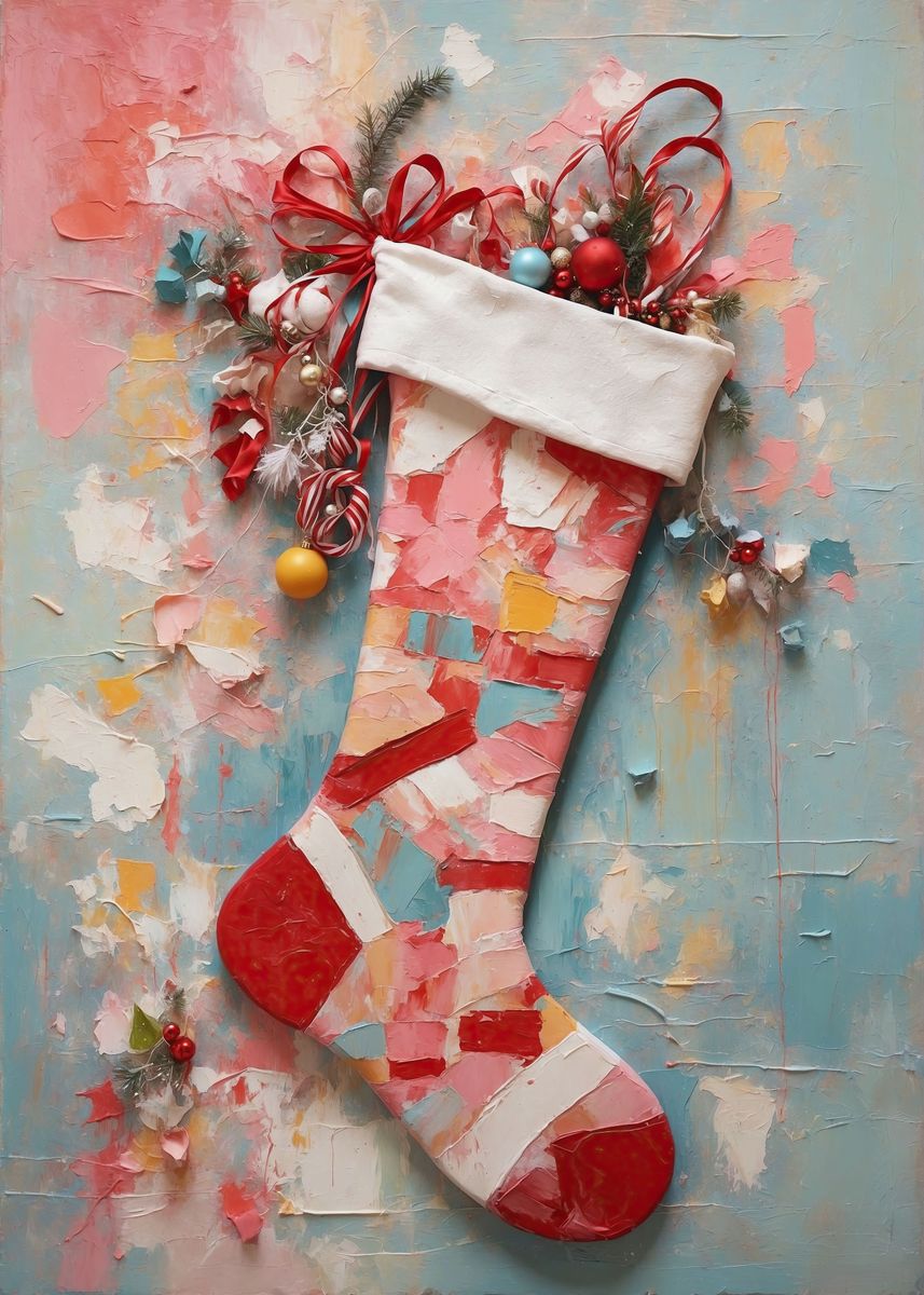 'Christmas Stocking' Poster by LP Design and Studio | Displate