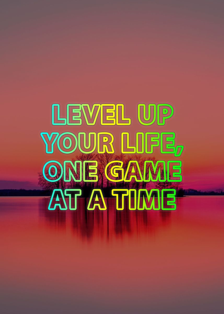 'Level Up' Poster, picture, metal print, paint by Colorize Studio ...