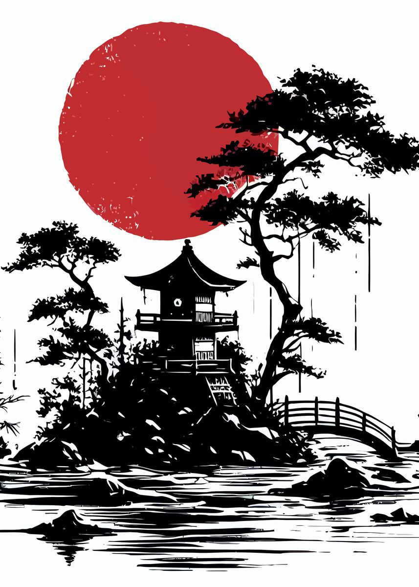 'Japanese aesthetic' Poster, picture, metal print, paint by DREAM ART ...