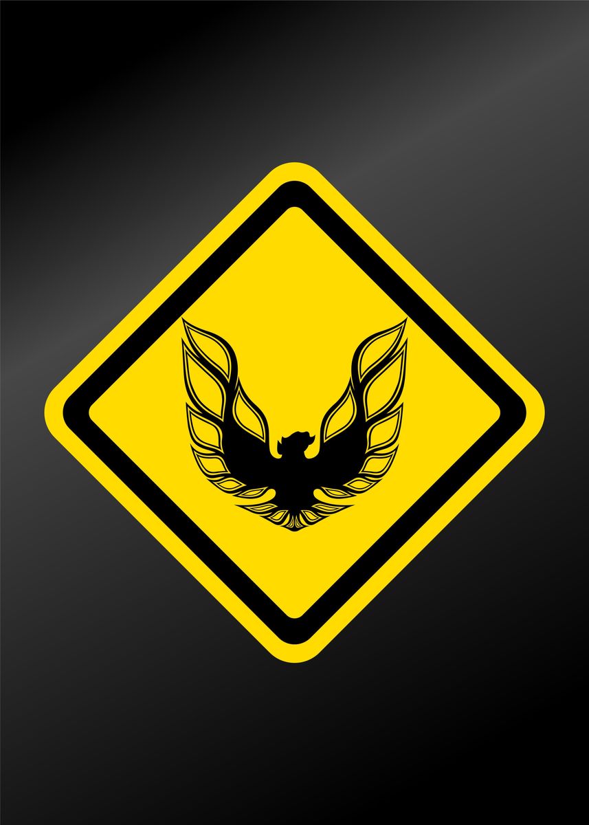 'road sign automotive badge' Poster, picture, metal print, paint by ...