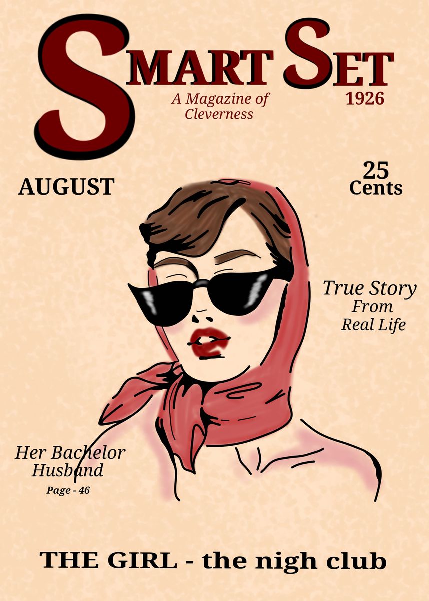 'Vintage Magazine Cover' Poster, picture, metal print, paint by Anam ...