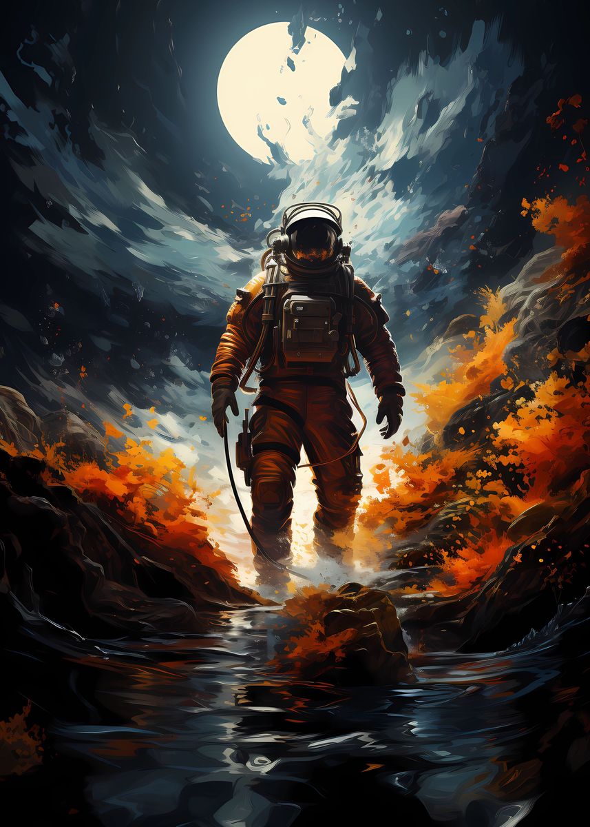 'Deep Space' Poster, picture, metal print, paint by Tim Wilson | Displate