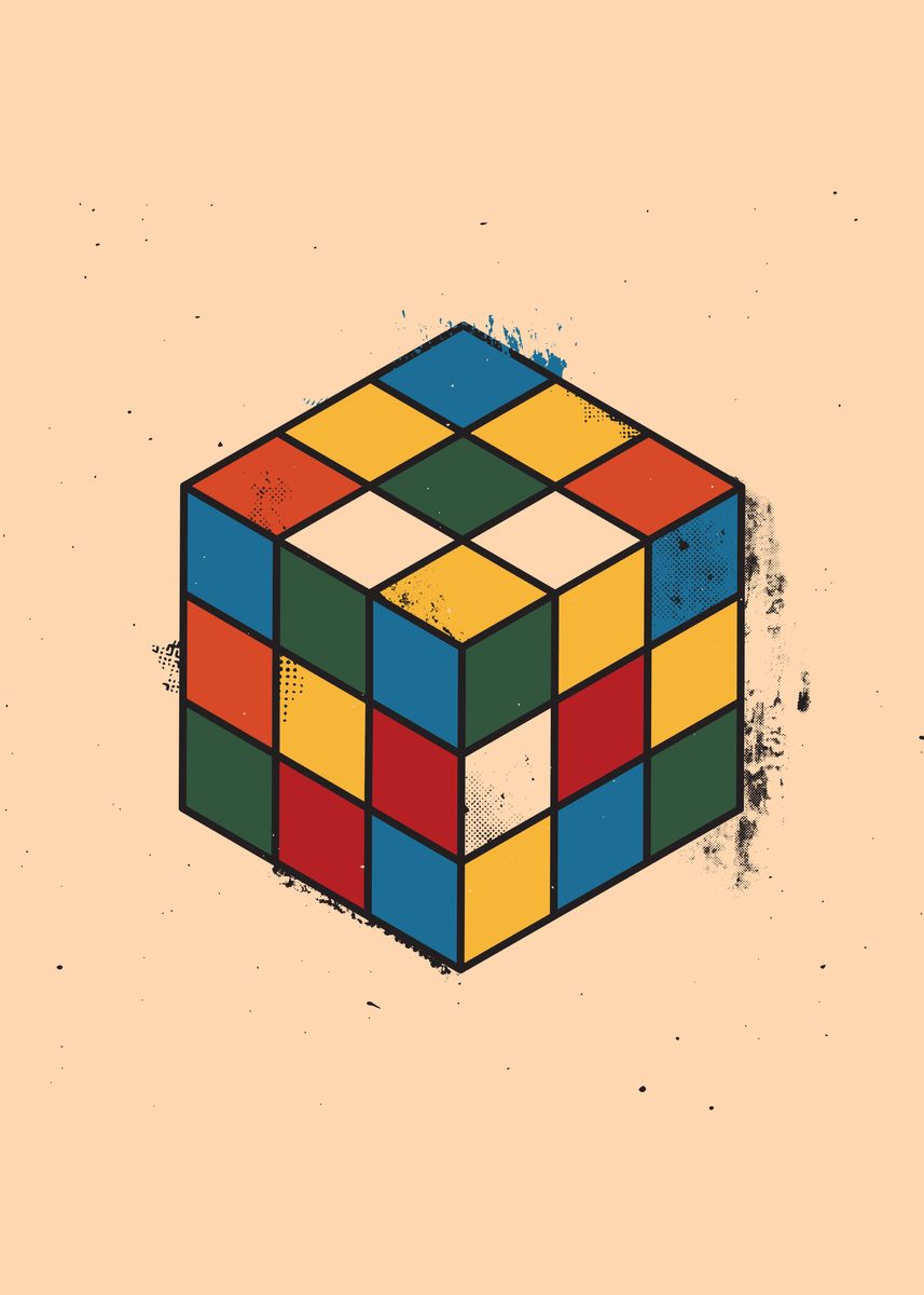 'Rubiks Cube' Poster, picture, metal print, paint by Vision Grasp Art ...