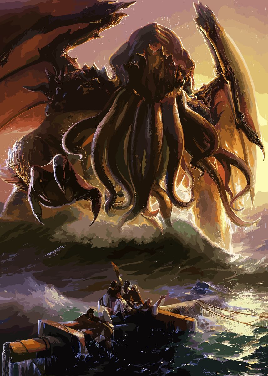 'Cthulhu' Poster, picture, metal print, paint by James Bono | Displate