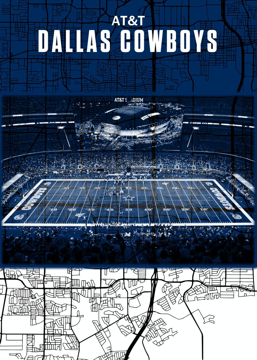 'Dallas Cowboys ATT' Poster, picture, metal print, paint by Pierre ...