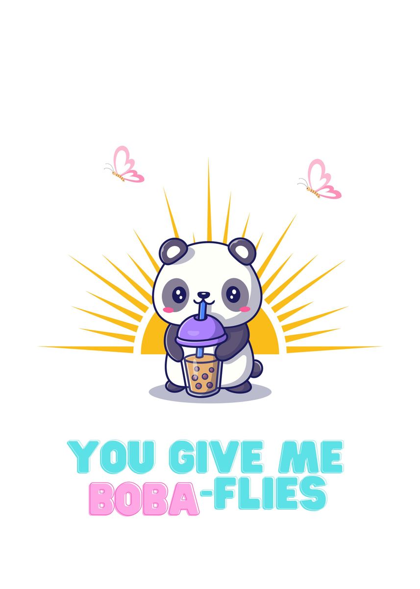 'BobaFlies' Poster, picture, metal print, paint by Ikjo | Displate