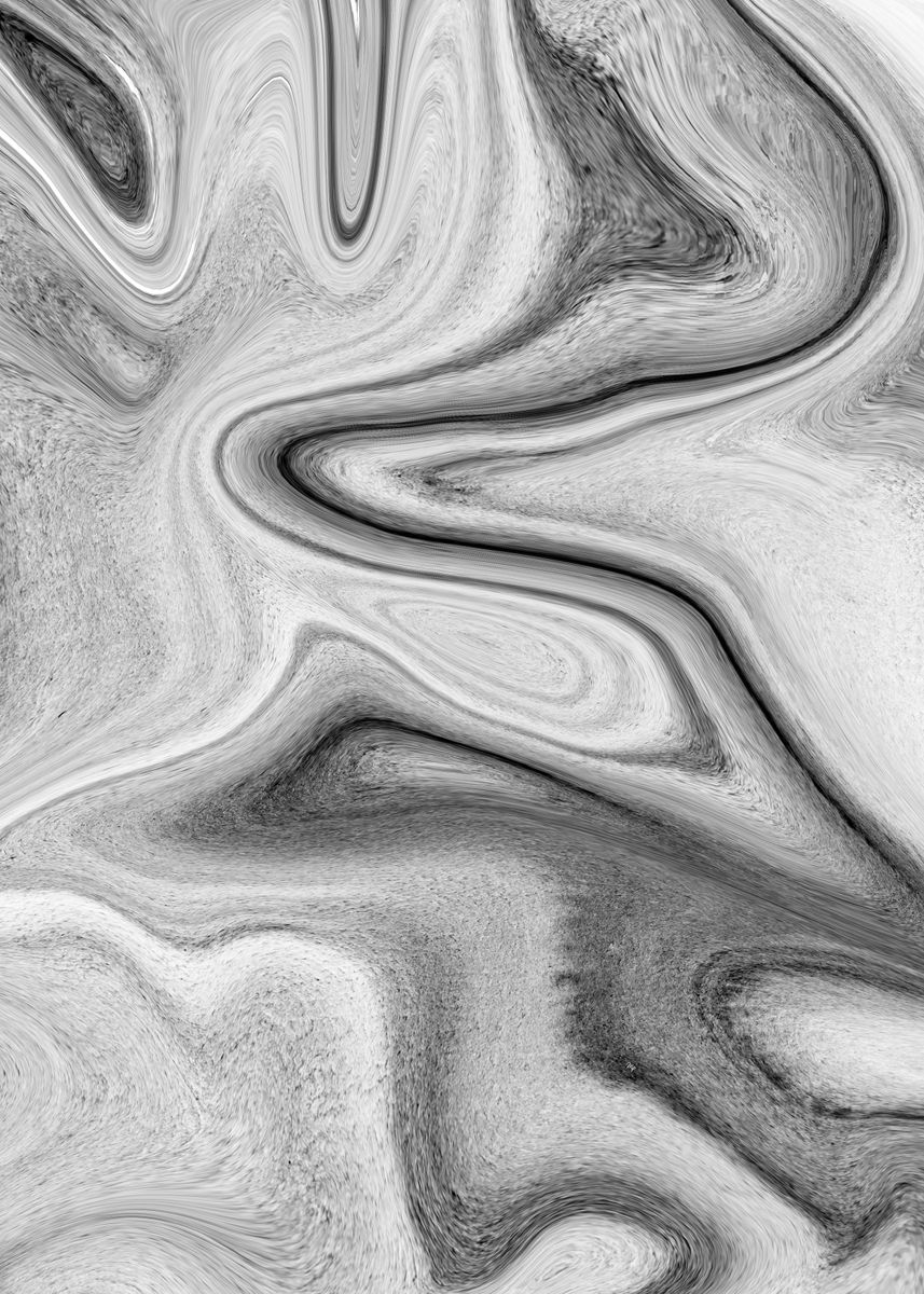 'Abstract Grey Marble' Poster by Martina | Displate