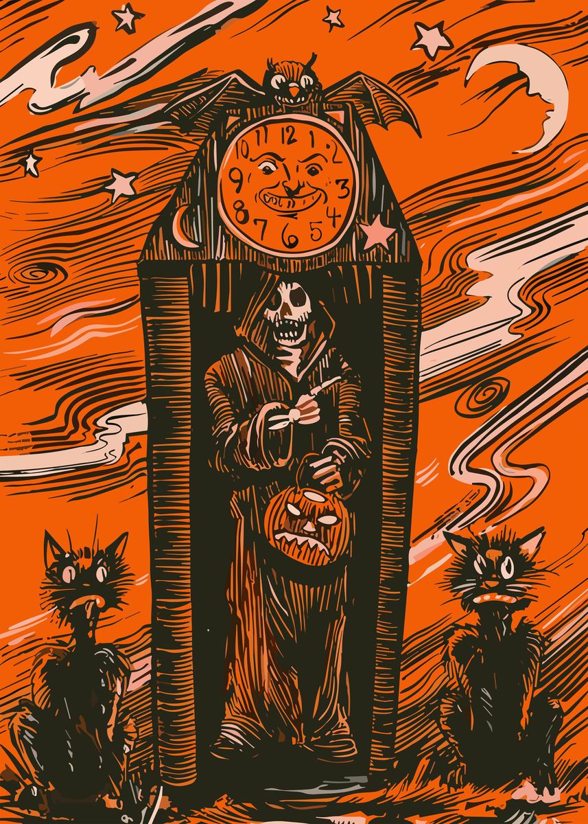 'Skeleton Coffin' Poster, picture, metal print, paint by Zero Nine ...