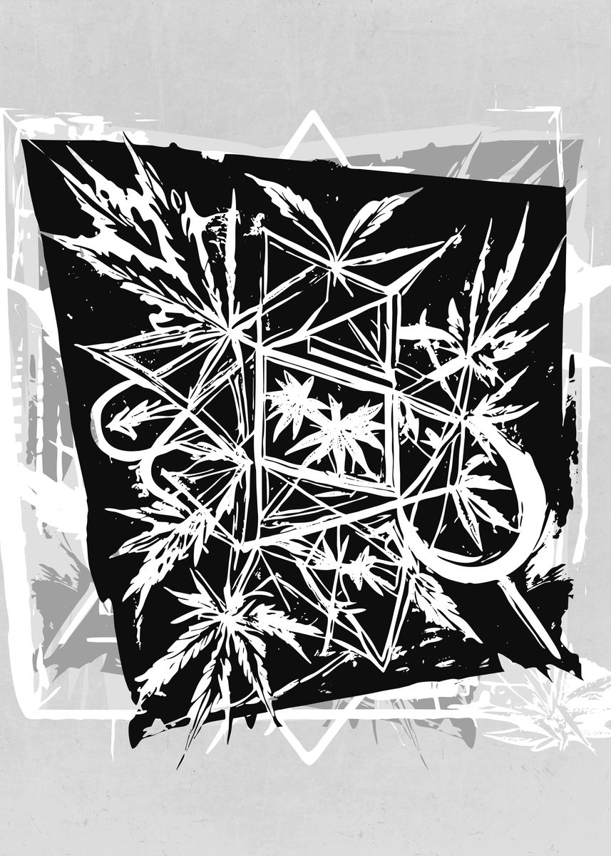 'Abstract Weed ' Poster, picture, metal print, paint by Ilya Danilov ...
