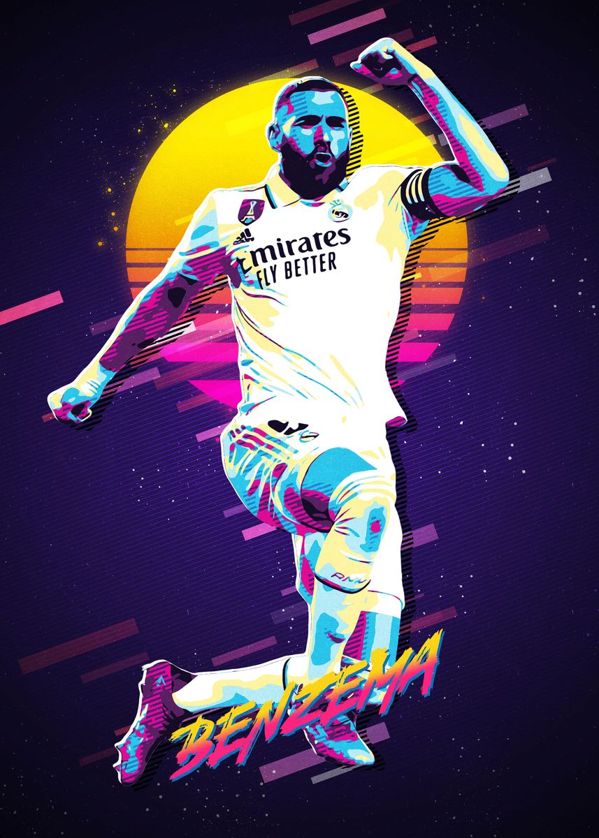 'Karim Benzema Real Madrid ' Poster, picture, metal print, paint by ...