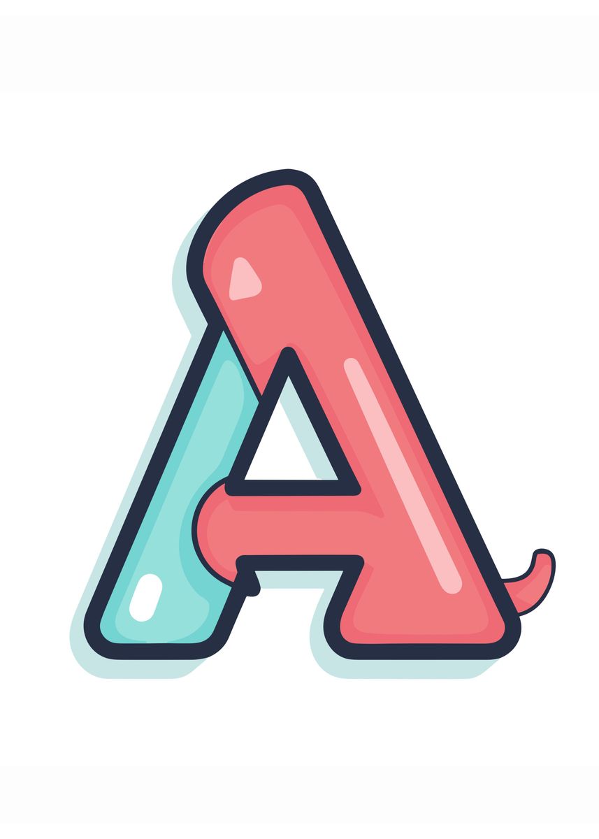 'Typo Letter' Poster, picture, metal print, paint by Oliver Ben | Displate