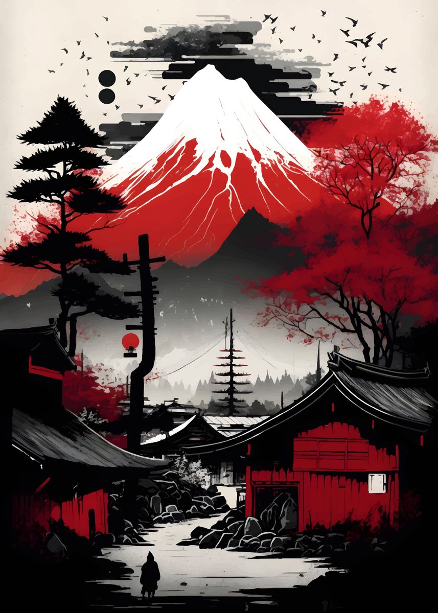 'japanese nature' Poster, picture, metal print, paint by Amateras ...