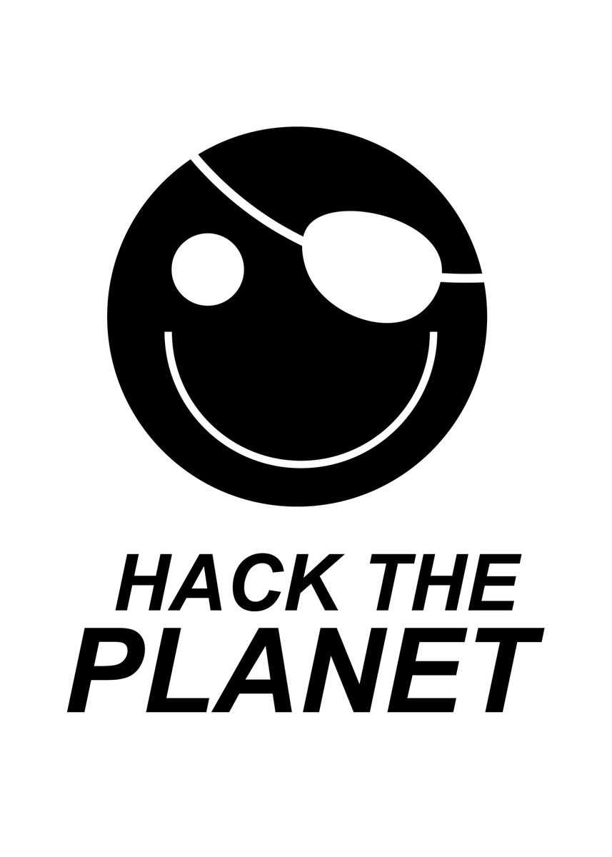 'hack the planet' Poster, picture, metal print, paint by WallArt | Displate