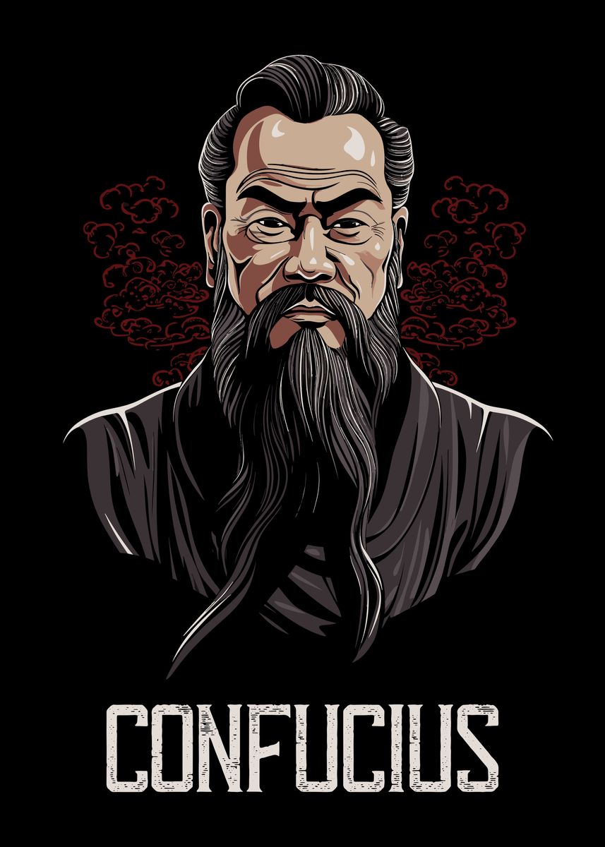 'Confucius Philosopher' Poster, picture, metal print, paint by Mesh ...