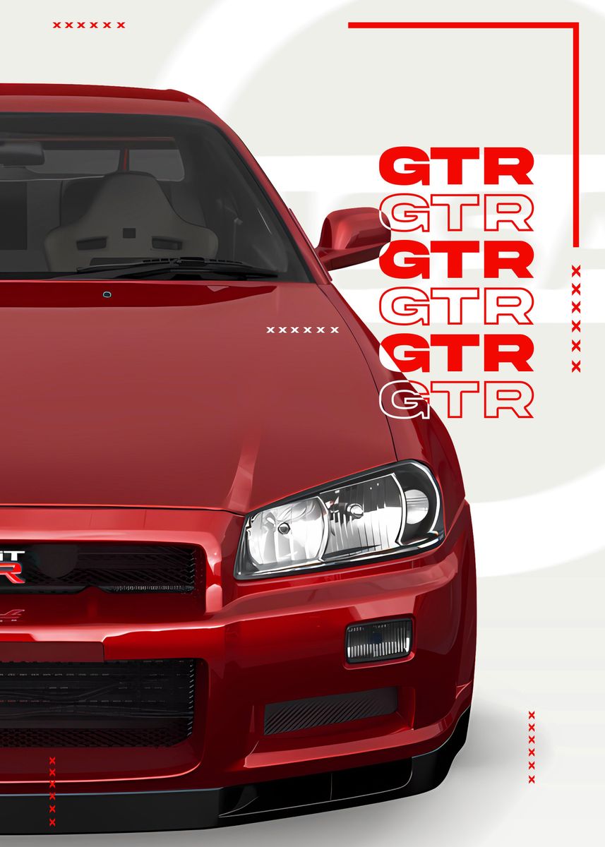 'red gtr' Poster by SAIDI ARTWORKS | Displate