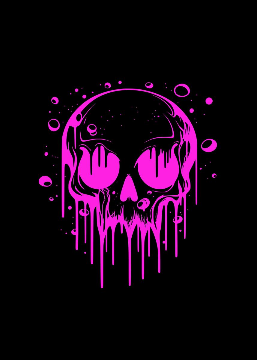 'Skull' Poster, picture, metal print, paint by Tech Manis | Displate