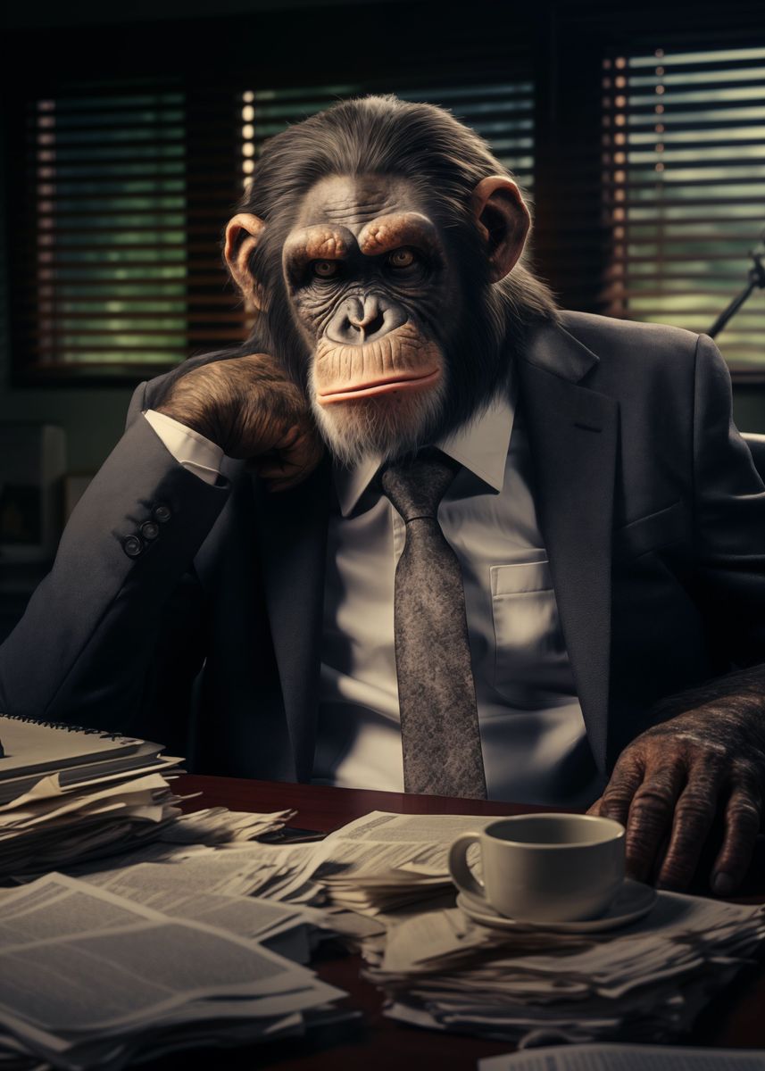 'Death Taxes And Monkeys' Poster, picture, metal print, paint by ...