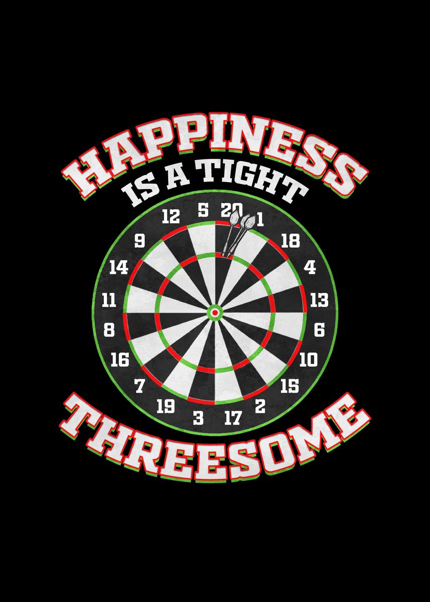 'Darts Play Dart Fan Funny' Poster, picture, metal print, paint by ...