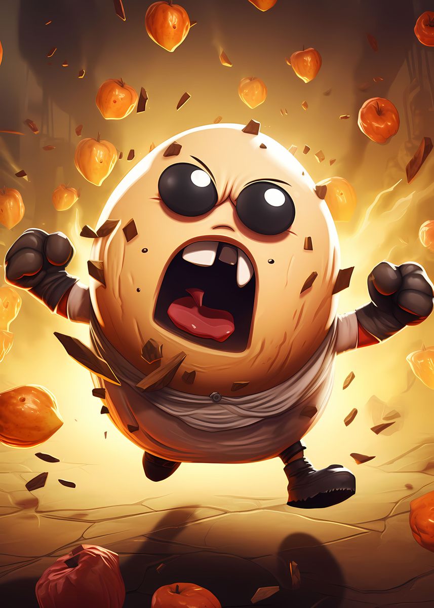 'Brotato video game Gaming' Poster, picture, metal print, paint by ...