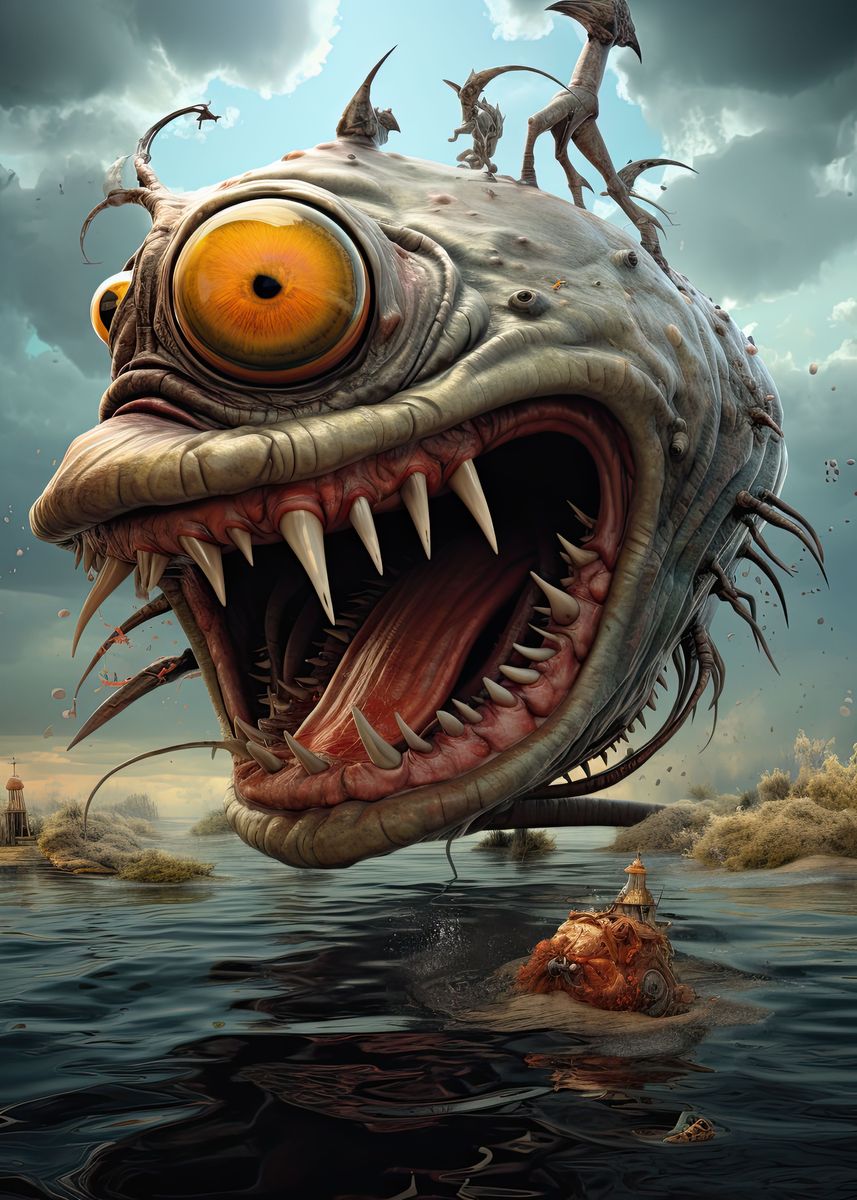 'Crazy Creature VIII' Poster, picture, metal print, paint by JS Art ...