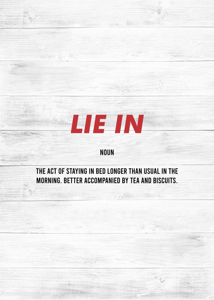 'lie in' Poster, picture, metal print, paint by Top Collection Metalic ...