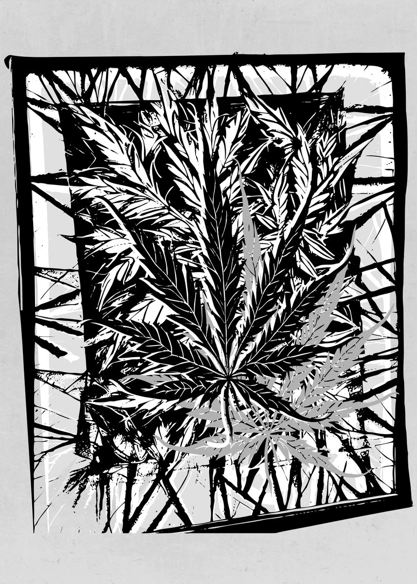 'Abstract Weed ' Poster, picture, metal print, paint by Ilya Danilov ...