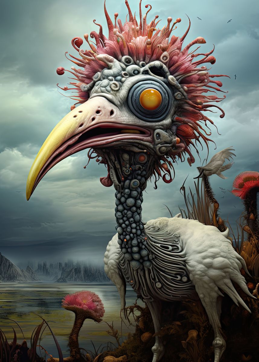 'Crazy Creature X' Poster, picture, metal print, paint by JS Art Design ...