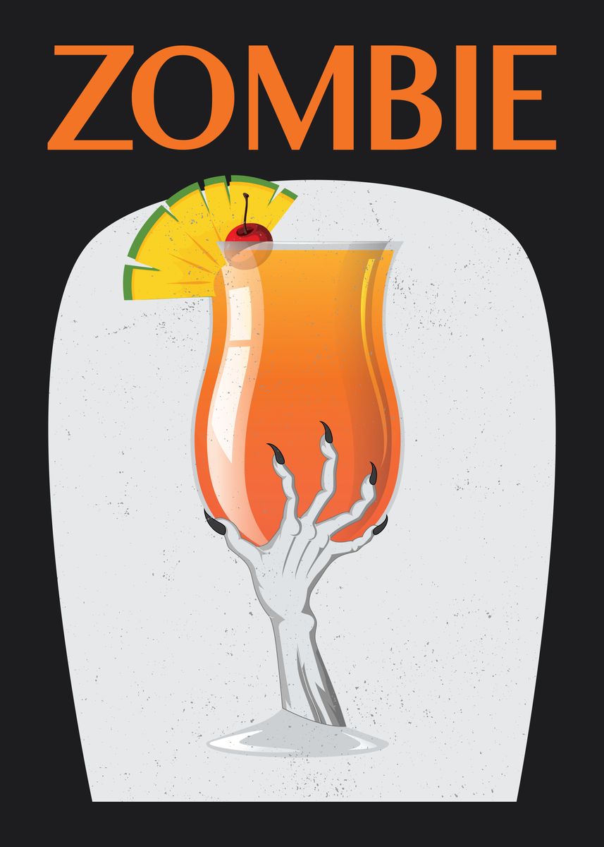 'Zombie Cocktail' Poster, picture, metal print, paint by DSpot Shop ...