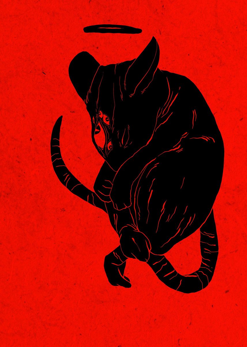 'demon rat' Poster, picture, metal print, paint by eunoia | Displate
