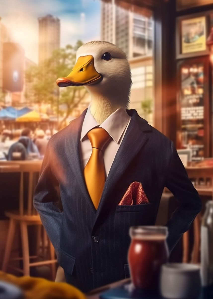 'Formal Duck' Poster, picture, metal print, paint by Tom Cage | Displate