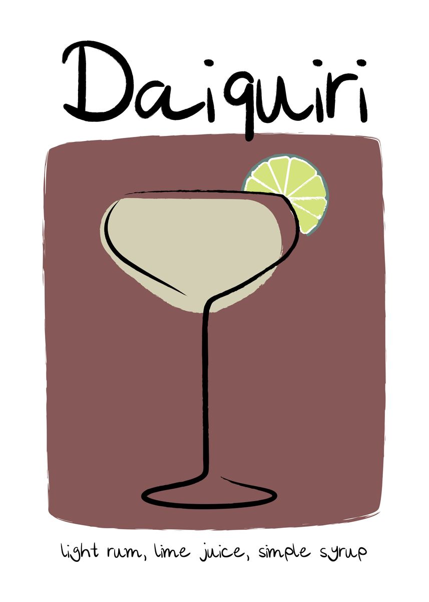 'Daiquiri Cocktail' Poster, picture, metal print, paint by DSpot Shop ...