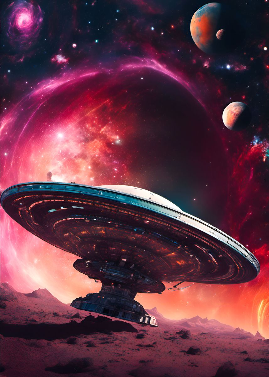 'Cosmic Fusion' Poster, picture, metal print, paint by Sparkls | Displate