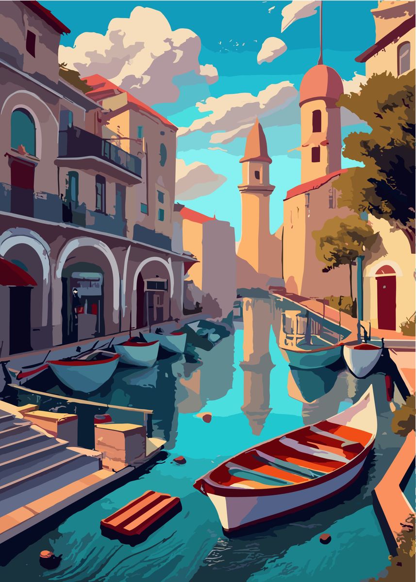 'Acres Mediterranean Charm' Poster, picture, metal print, paint by ...