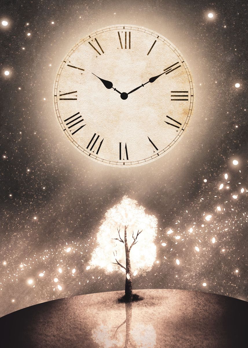 'clock light nature' Poster, picture, metal print, paint by Travel ...