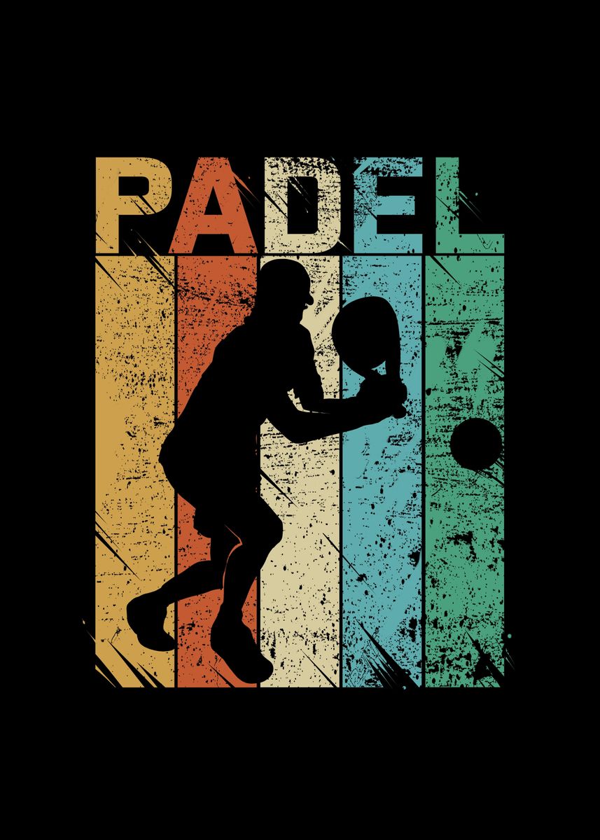 'Padel Fan Athlete Gift' Poster, picture, metal print, paint by Bright ...