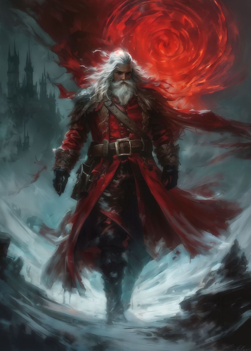 'The Dark Santa Claus' Poster, picture, metal print, paint by Lukasz ...