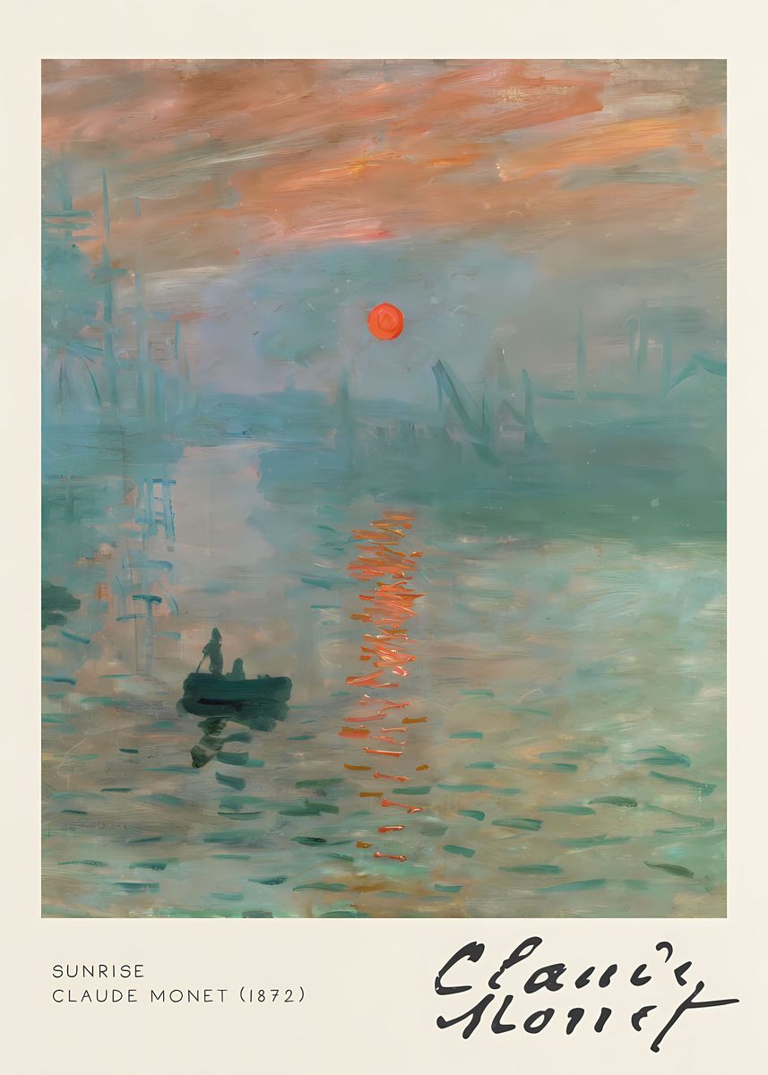 'Sunrise Claude Monet' Poster, picture, metal print, paint by Executive ...