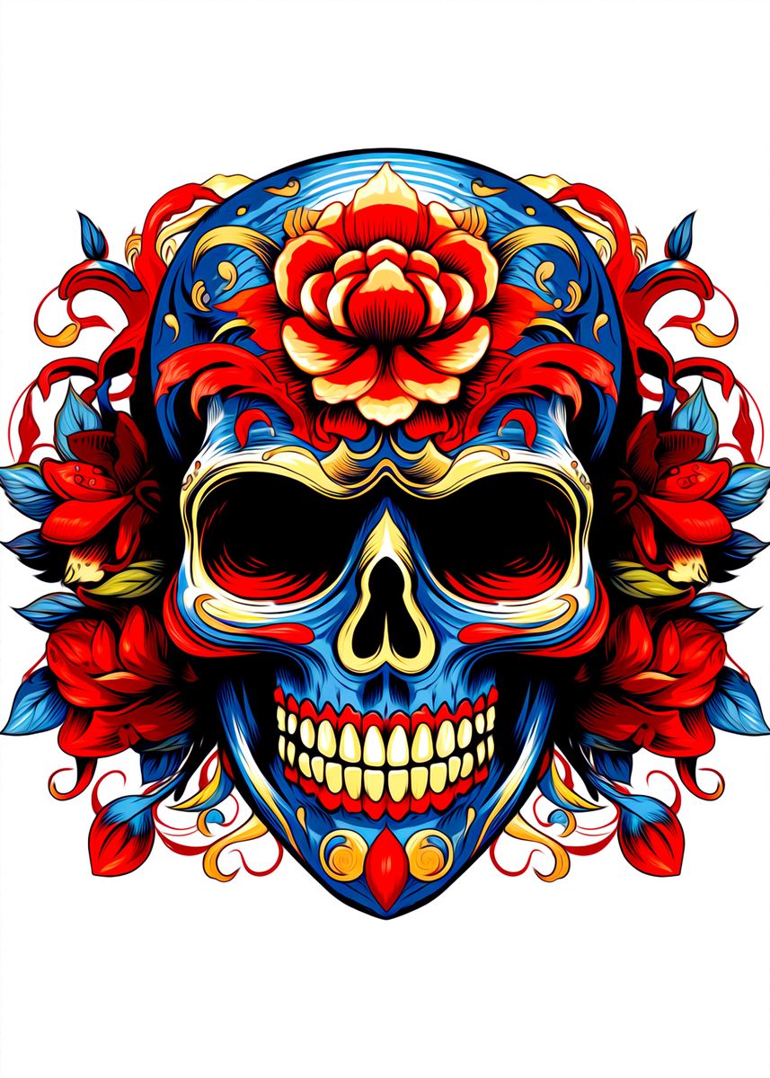 'Skull' Poster by stu art | Displate