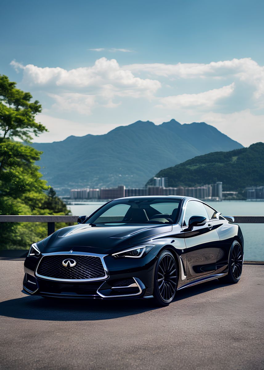 'Infiniti Q60 Japan Vibes' Poster, picture, metal print, paint by Mose ...