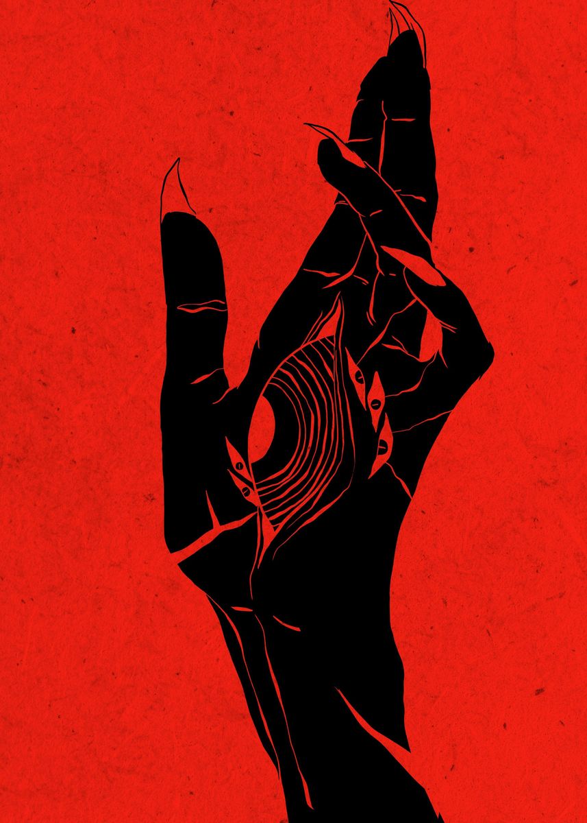 'demon hand' Poster, picture, metal print, paint by eunoia | Displate
