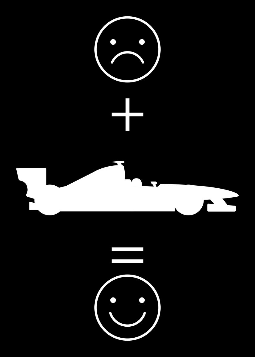 'Formula 1 fan' Poster, picture, metal print, paint by One Line Artist ...