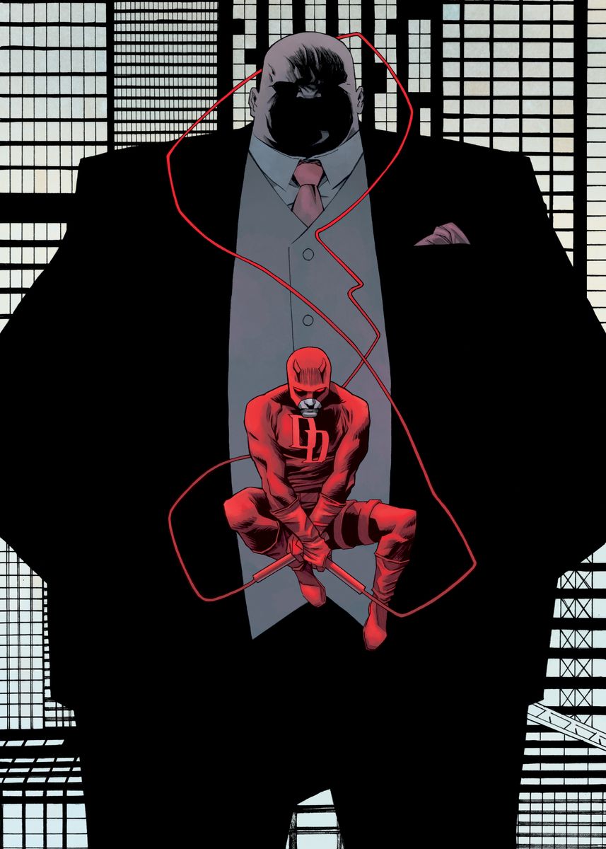 'Kingpin & DD' Poster, picture, metal print, paint by Marvel | Displate