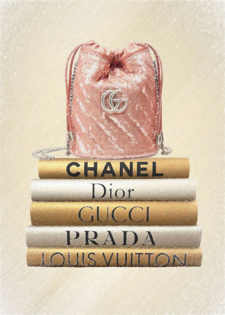 'Stack of fashion books' Poster, picture, metal print, paint by ...